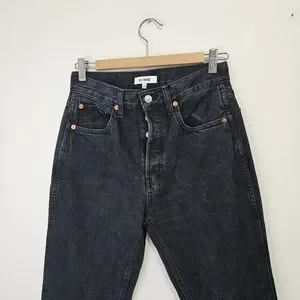 Re/Done | Jeans | Redone High Rise Loose Long Straight Leg Cuffed Jeans ...